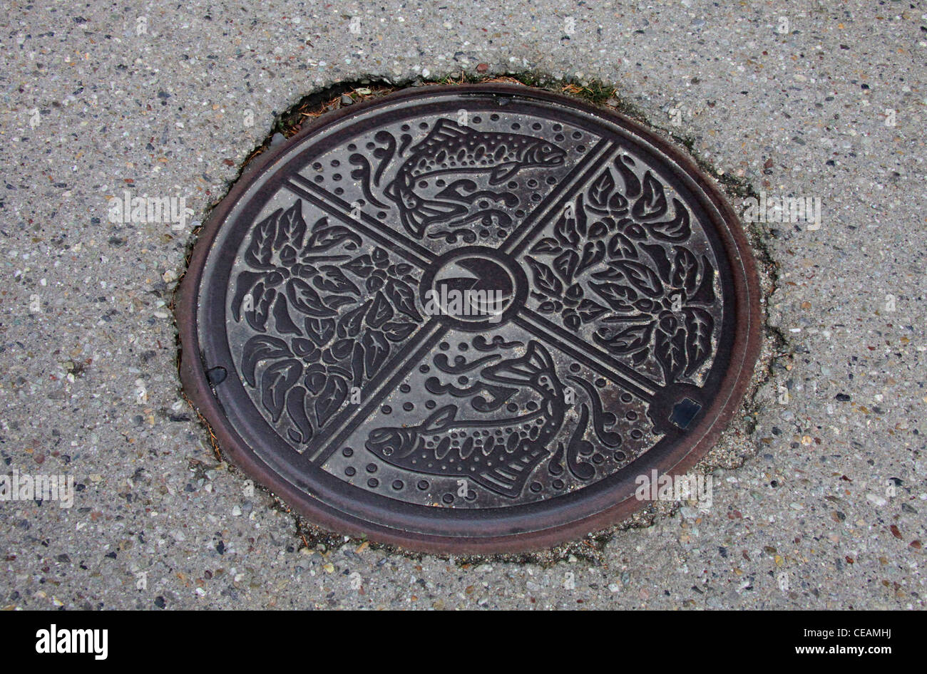A maintenance hatch for drainage Nagano Japan Stock Photo - Alamy