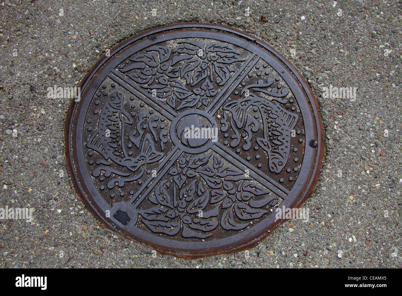 A maintenance hatch for drainage Nagano Japan Stock Photo - Alamy