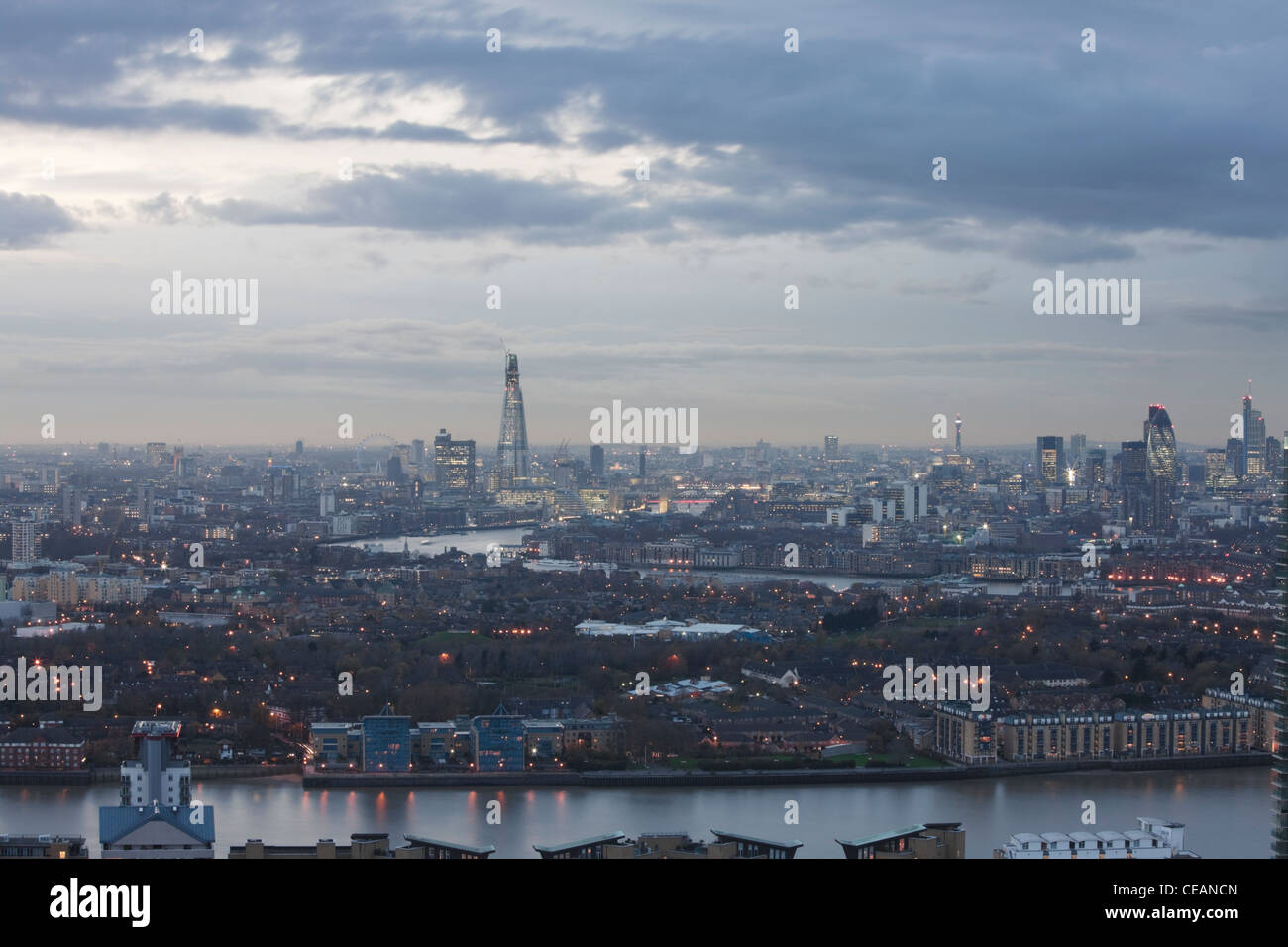 Grey clouds over London skyline; London; England Stock Photo - Alamy