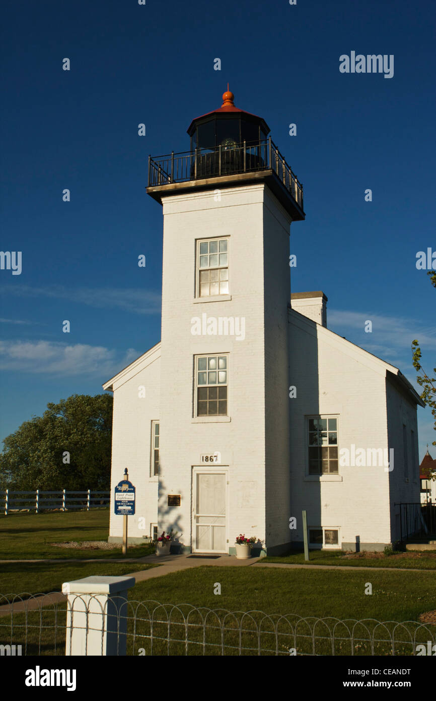 Sand Point Lighthouse Stock Photo - Alamy