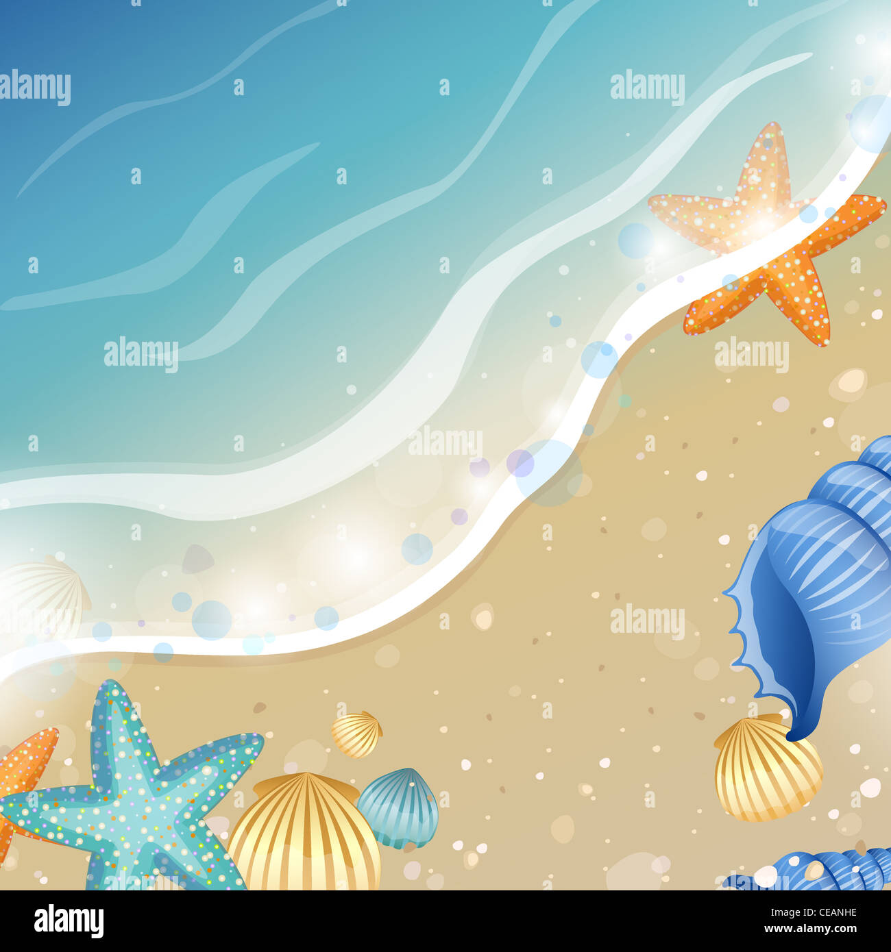 Summer Beach Design Stock Photo - Alamy