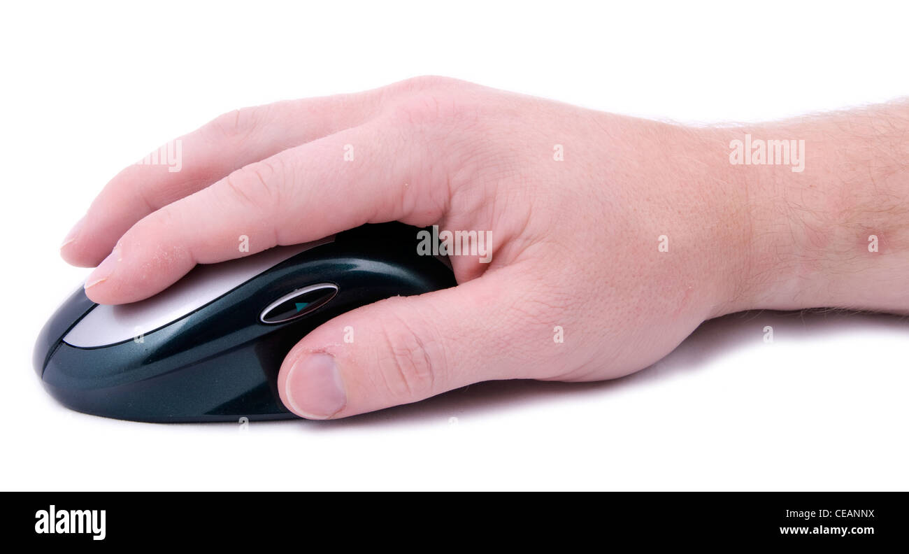 hand holding mouse Stock Photo - Alamy