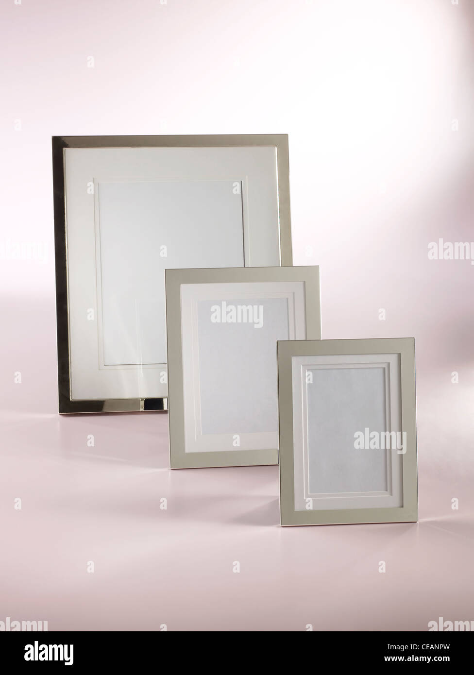 A still life shot of a trio of photo frames Stock Photo - Alamy