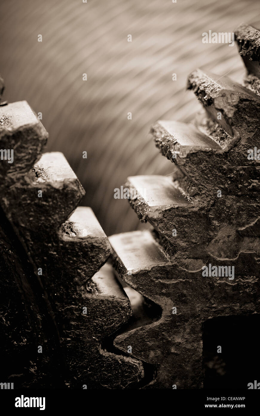 Close-up of cogs Stock Photo - Alamy