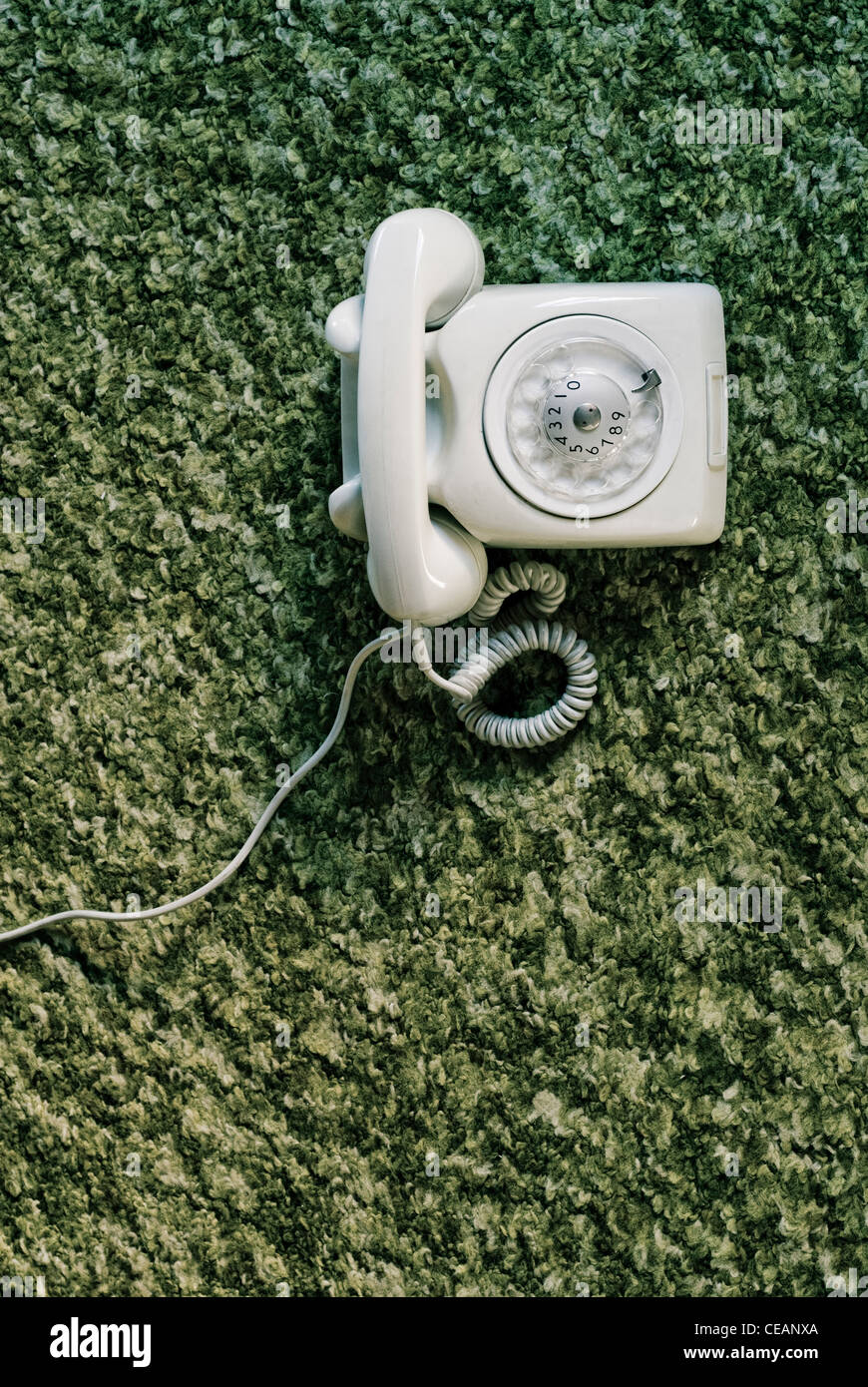 Old fashioned phone from above hi-res stock photography and images - Alamy