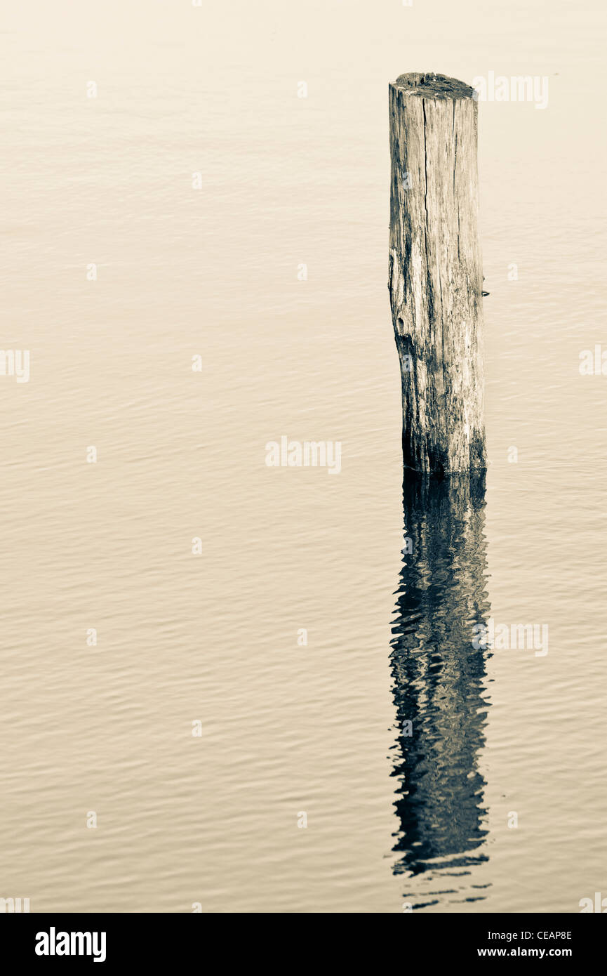 Pole and water Stock Photo - Alamy