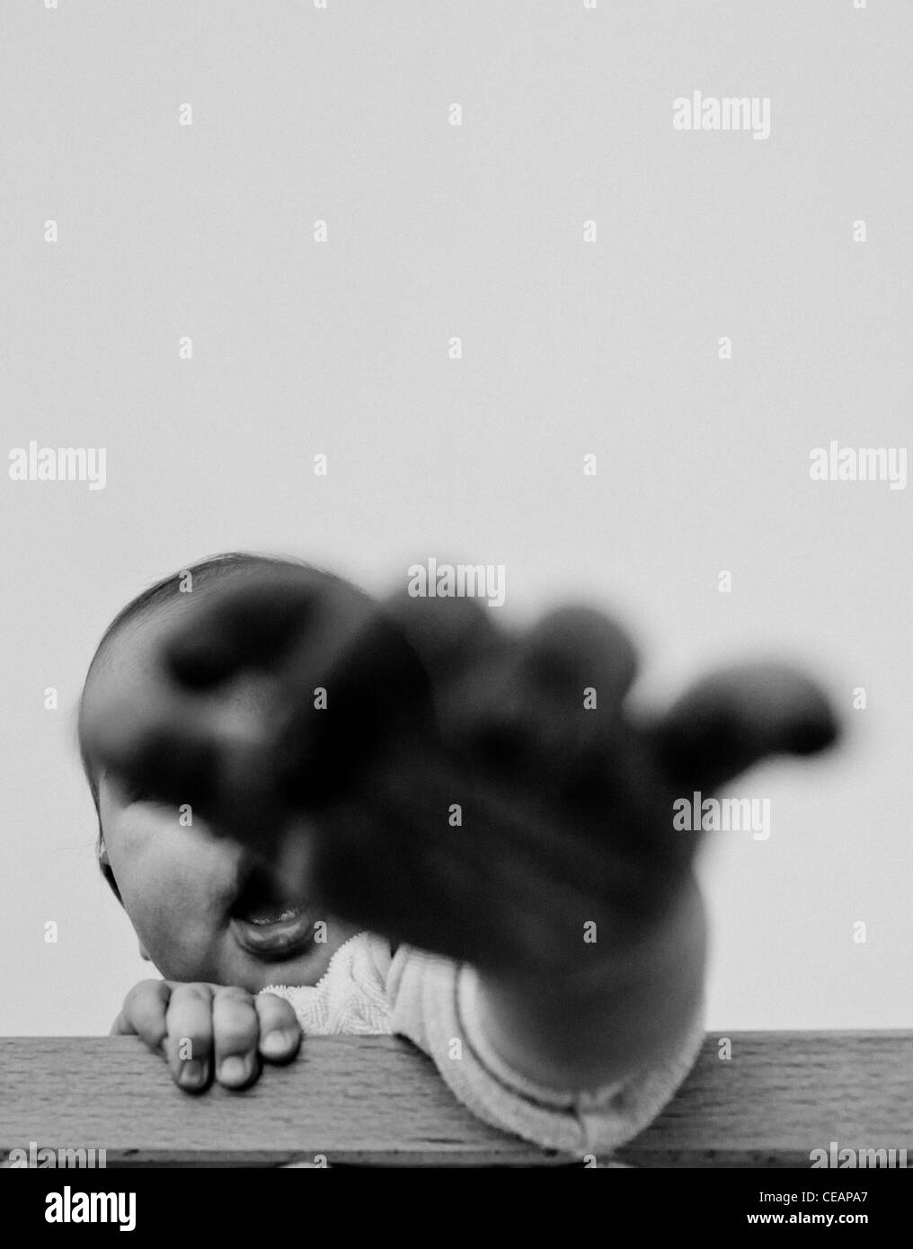 Child reaching up Black and White Stock Photos & Images - Alamy