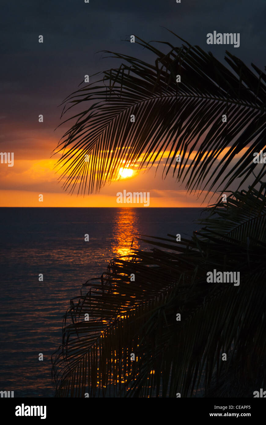 sunset on Playa Ancon, Cuba Stock Photo - Alamy