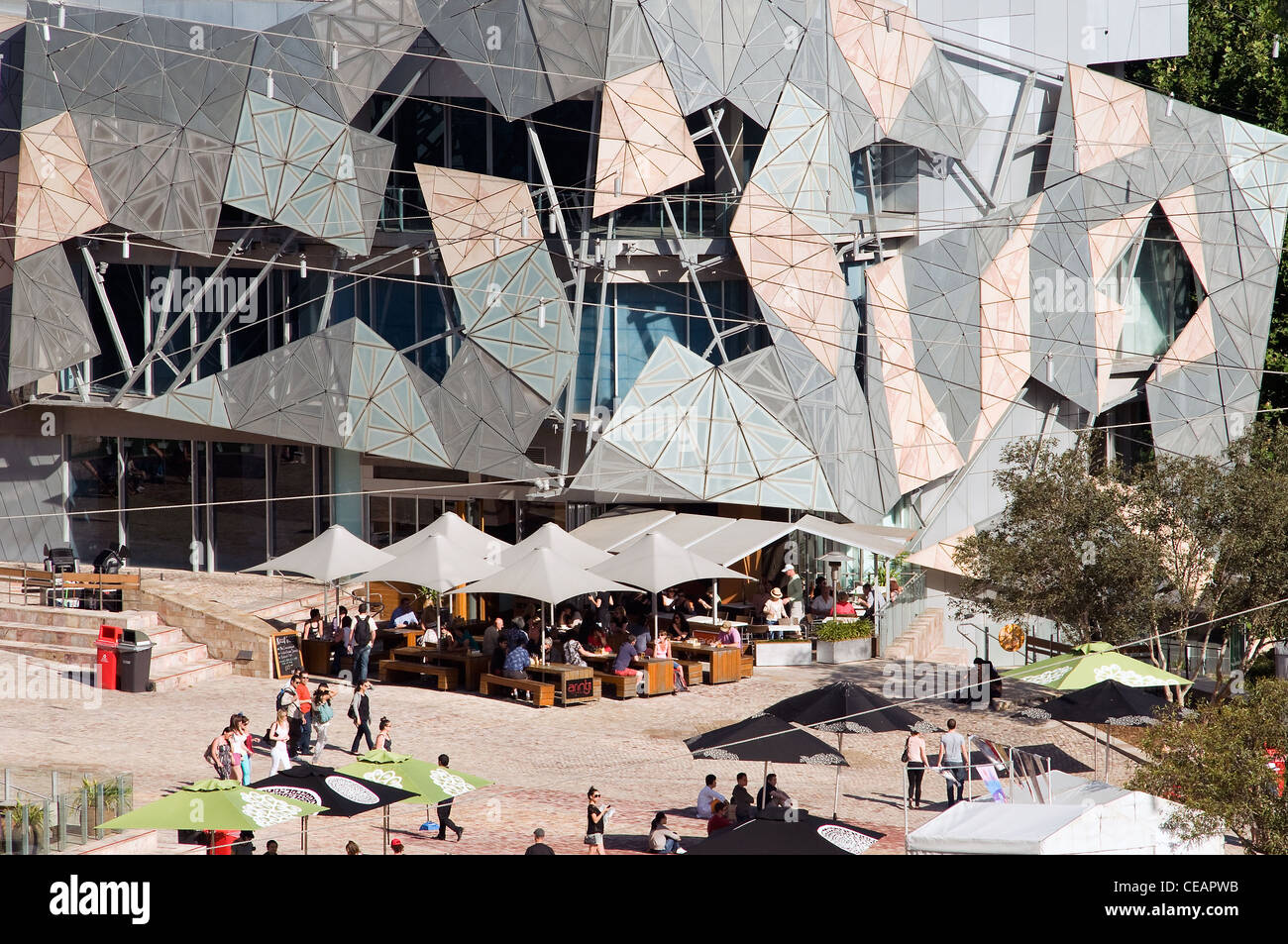 Federation Square. melbourne victoria australia Stock Photo - Alamy