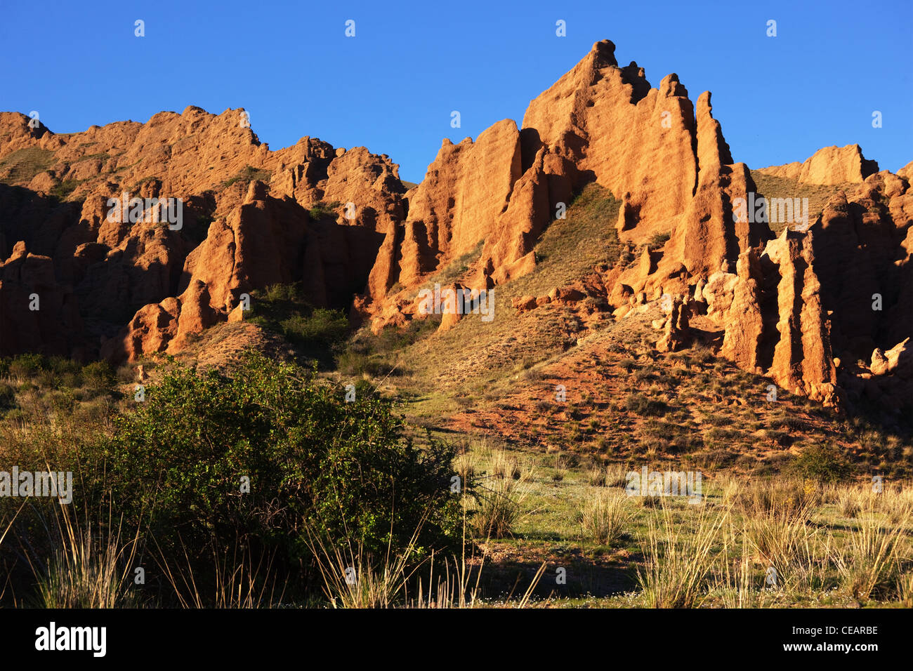 Clay cliffs in the Tien Shan mountains, Kazakhstan Stock Photo - Alamy