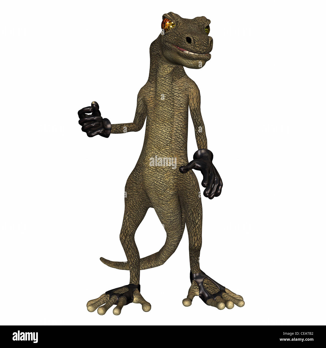 Illustration of an evil salamander isolated on a white background Stock ...