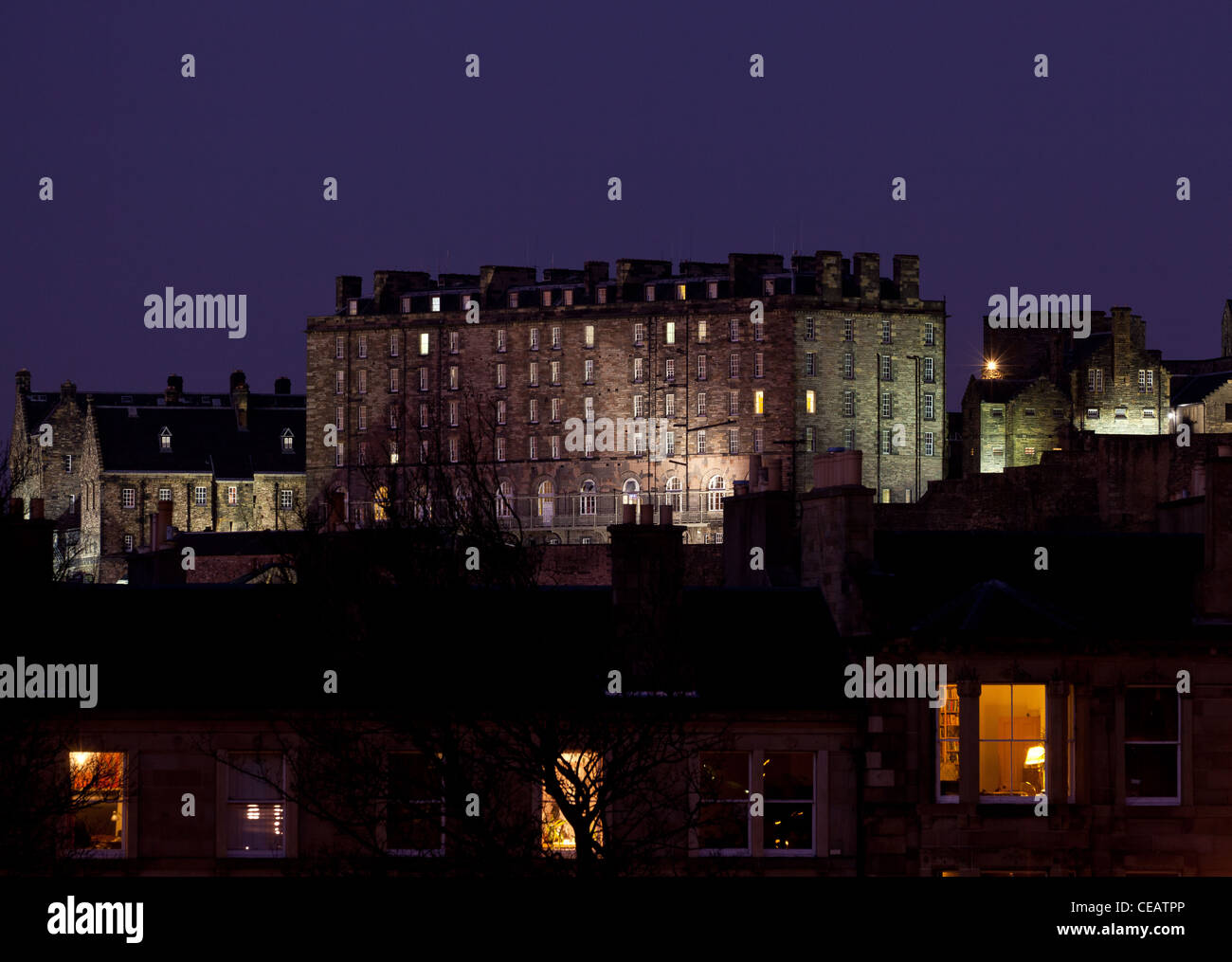 Edinburgh Castle from the Meadows Stock Photo - Alamy