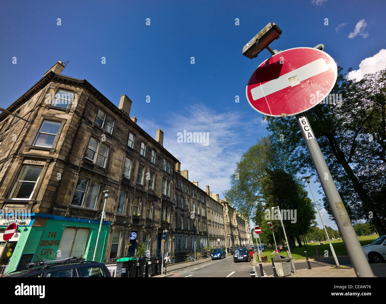 No Entry, Edinburgh, the Meadows Stock Photo - Alamy