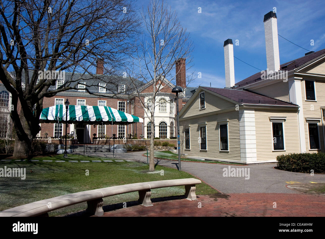 Interior of the Harvard square in the university of Cambridge, MA Stock ...