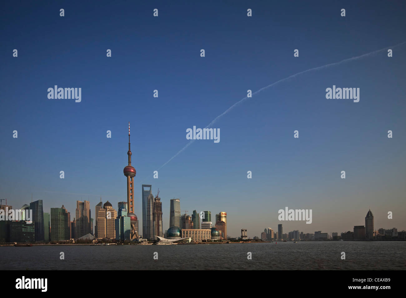 Blue skies over Shanghai Stock Photo - Alamy