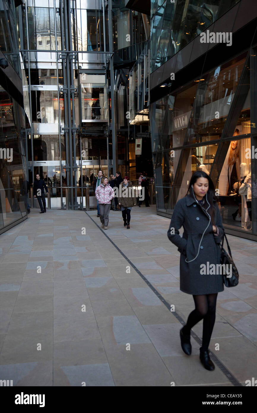 Shoppers at the new shopping centre One New Change, a major office and ...