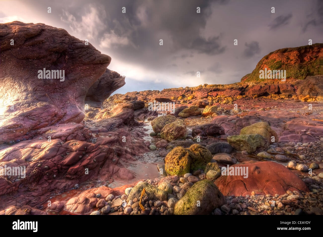 Storm at Heybrook Bay Stock Photo - Alamy