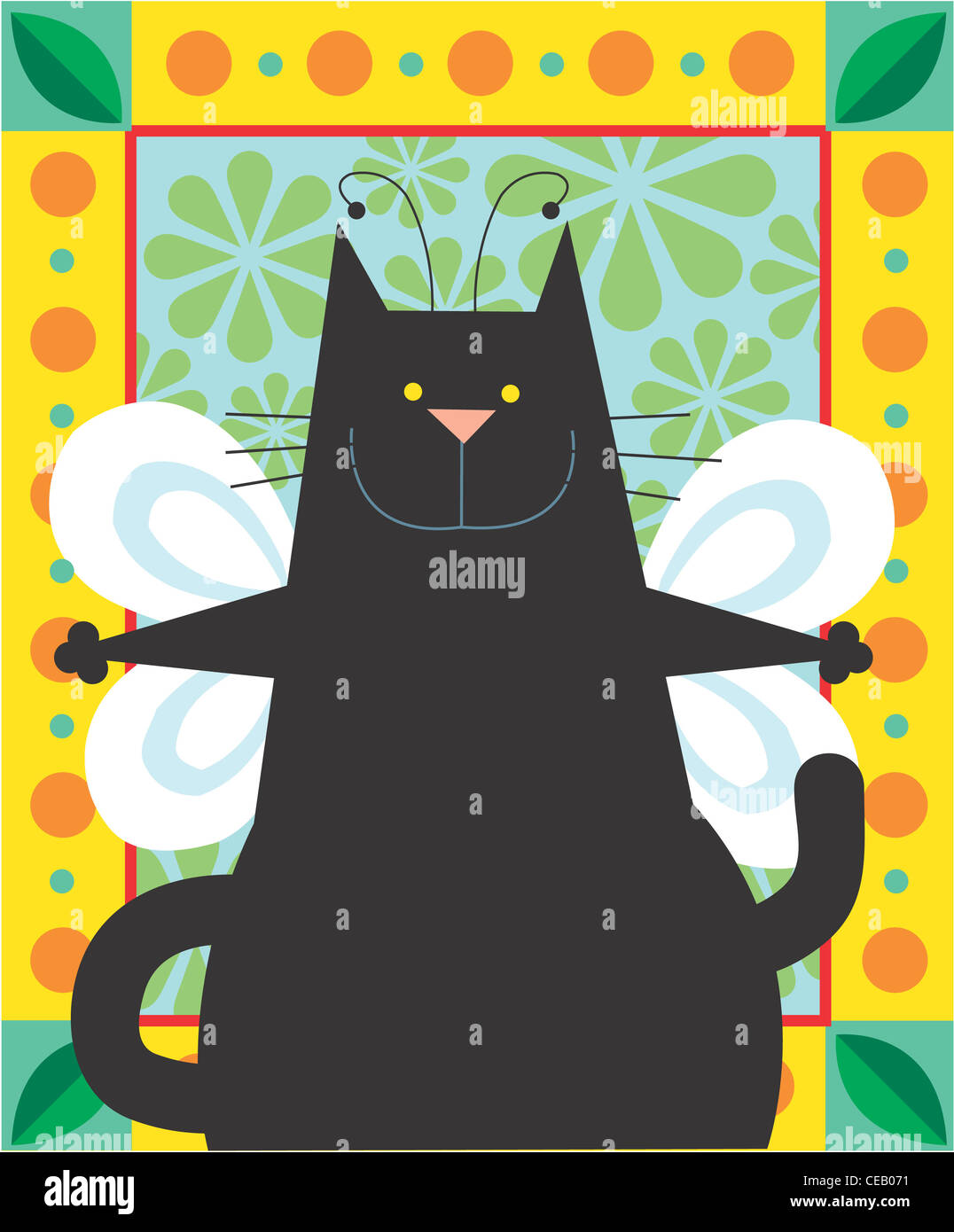 Black angel Cat Stock Photo - Alamy