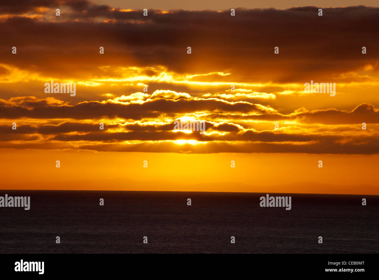 Irish sea sunset with Irish mountains in the background Taken from ...