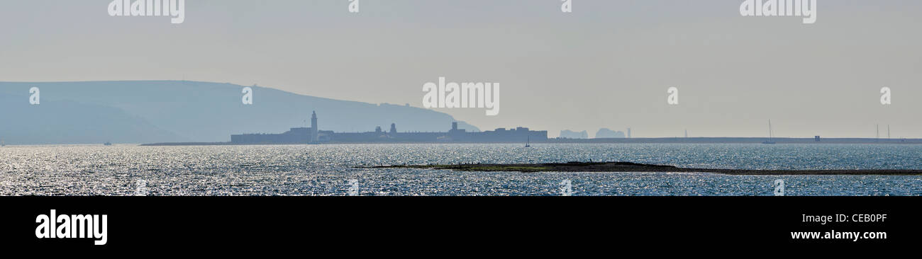solent way footpath lymington hampshire Stock Photo - Alamy