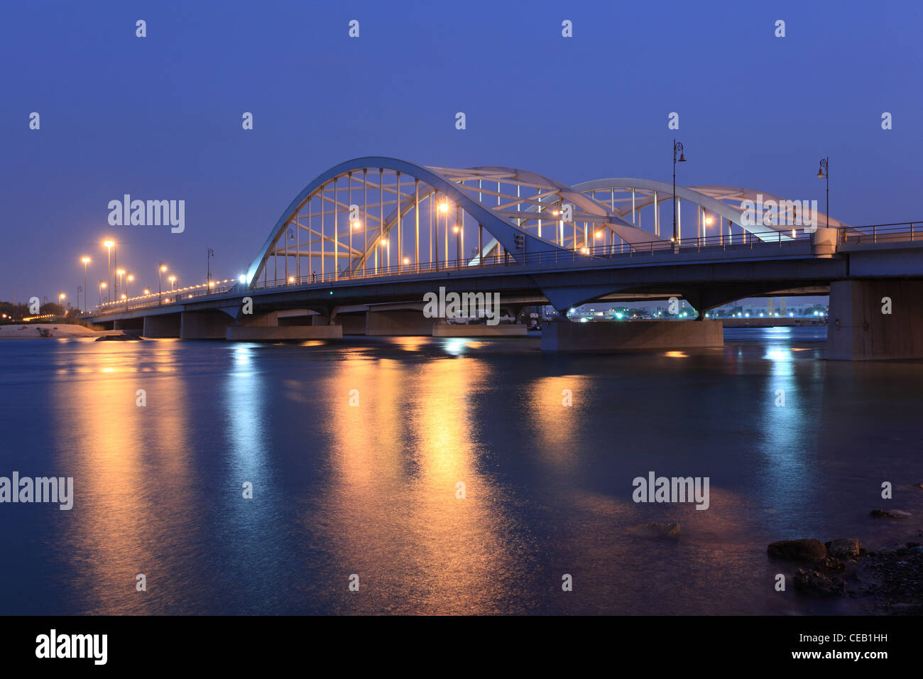 Al Maqtaa bridge in Abu Dhabi, United Arab Emirates Stock Photo - Alamy