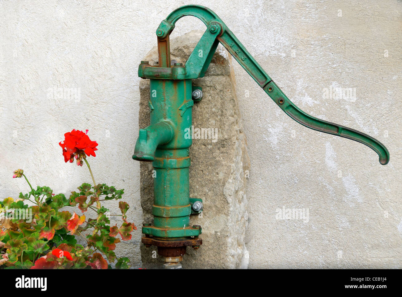 Old water pump flowers hi-res stock photography and images - Alamy