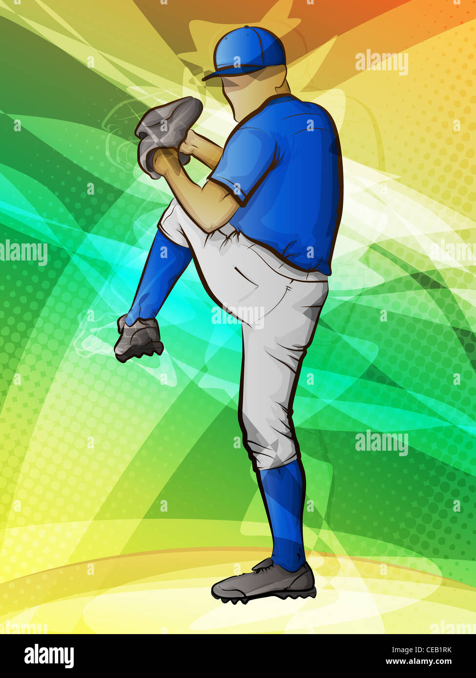 Abstract sports background/Baseball pitcher Stock Photo - Alamy