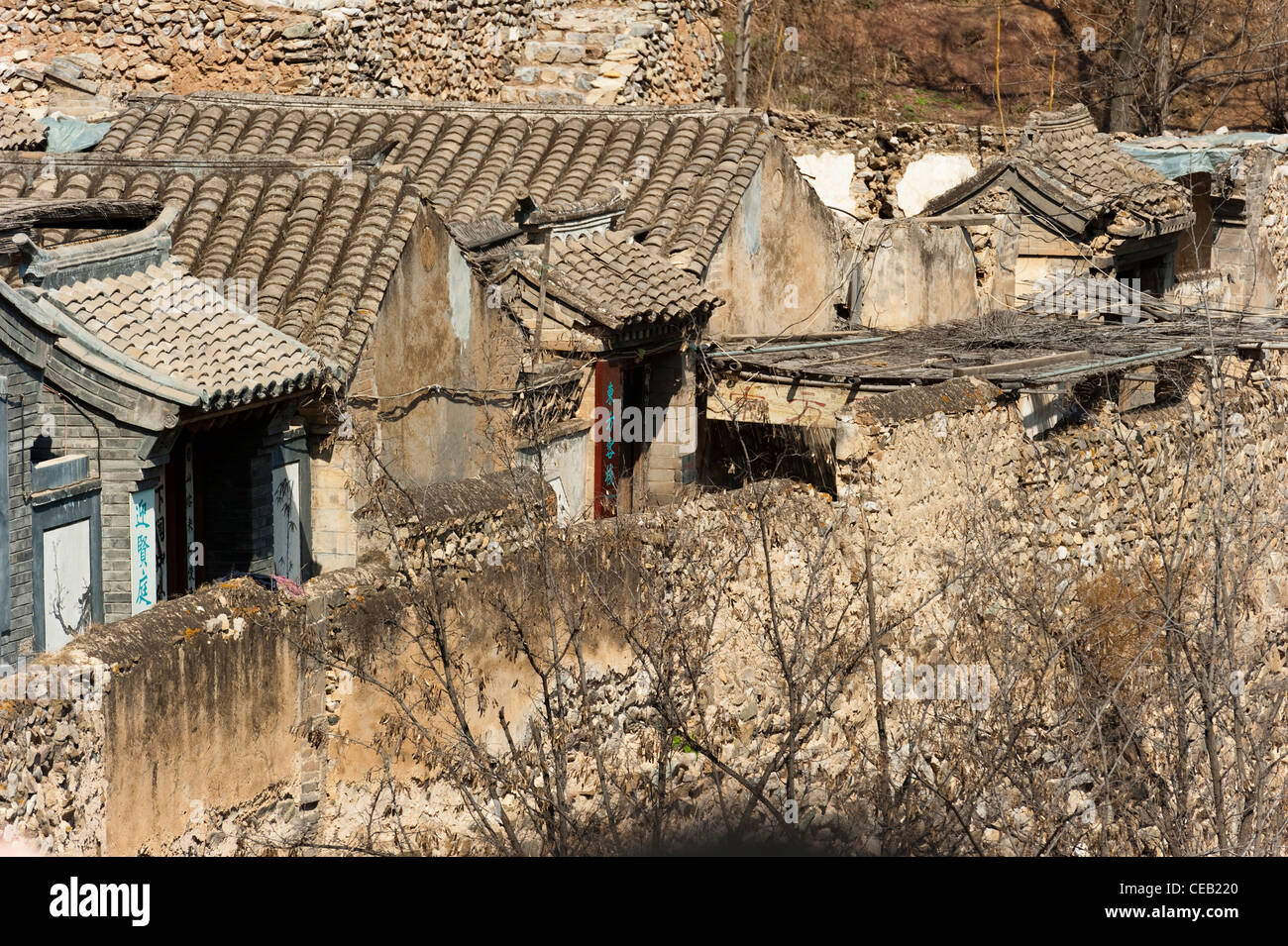 Old houses, traditional village of Cuandixia, Greater Beijing, China ...