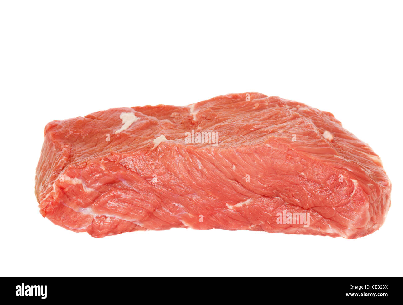 piece of raw red meat isolated on white background Stock Photo - Alamy