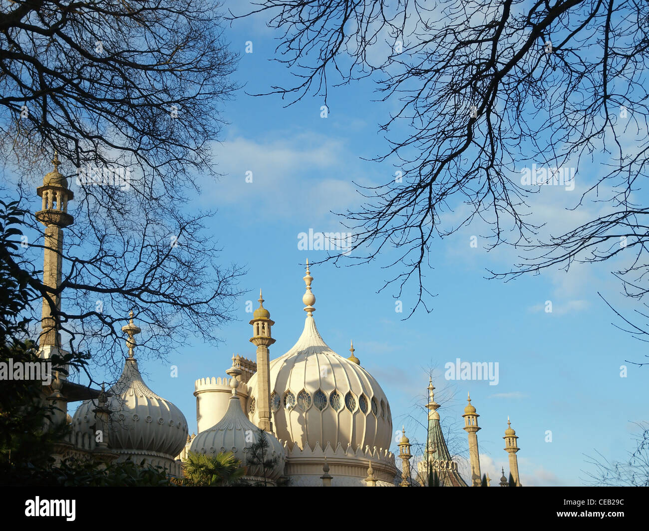 The domes, turrets and spires of the Royal Pavilion in Brighton Stock ...