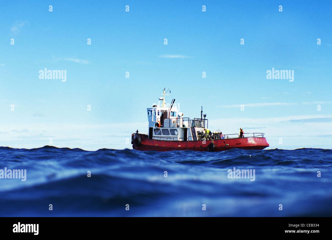 John L ,diving boat situated in Scapa flow, Orkney Isles in Scotland ...