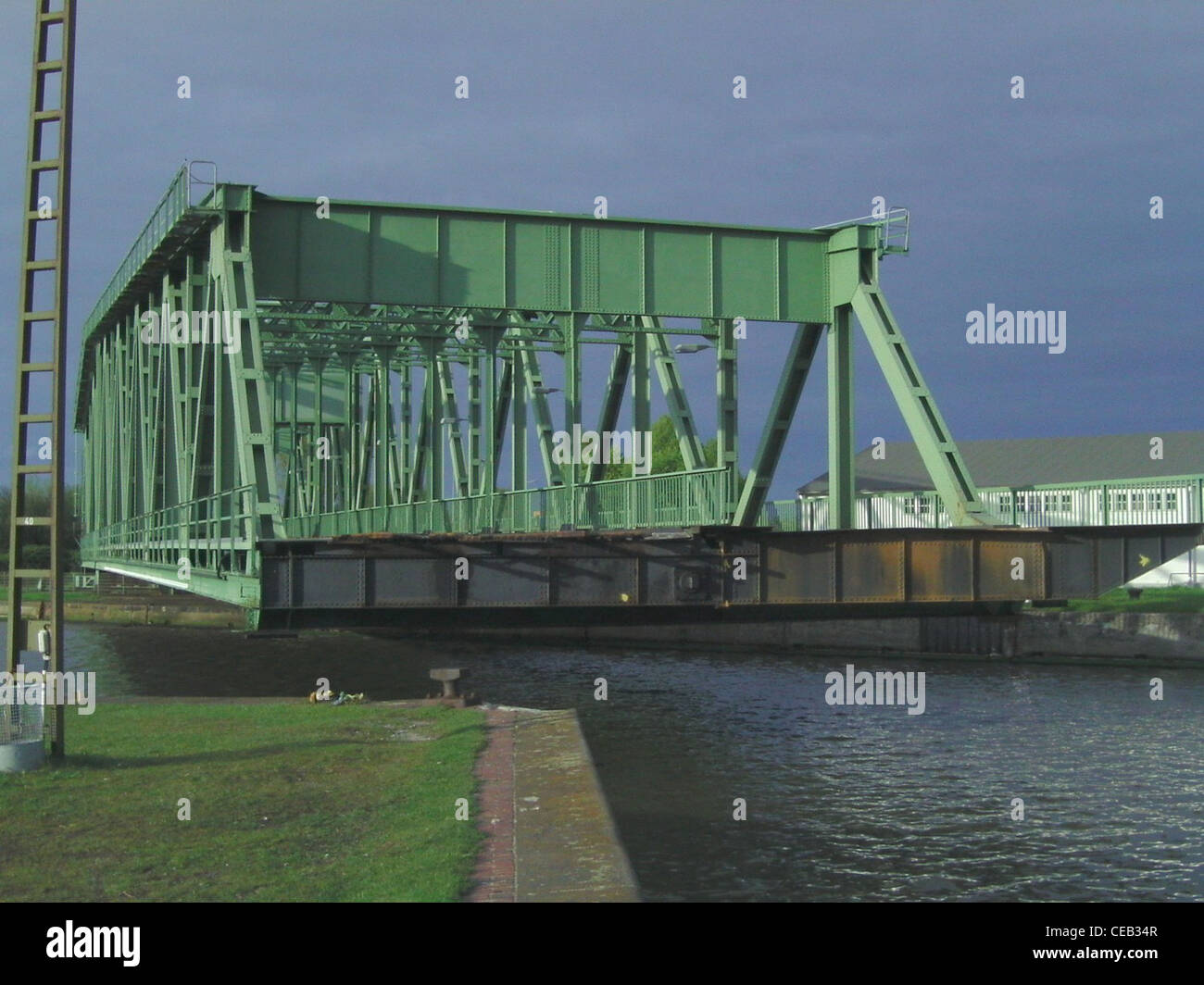 swing bridge in the port of Bremerhaven Stock Photo - Alamy