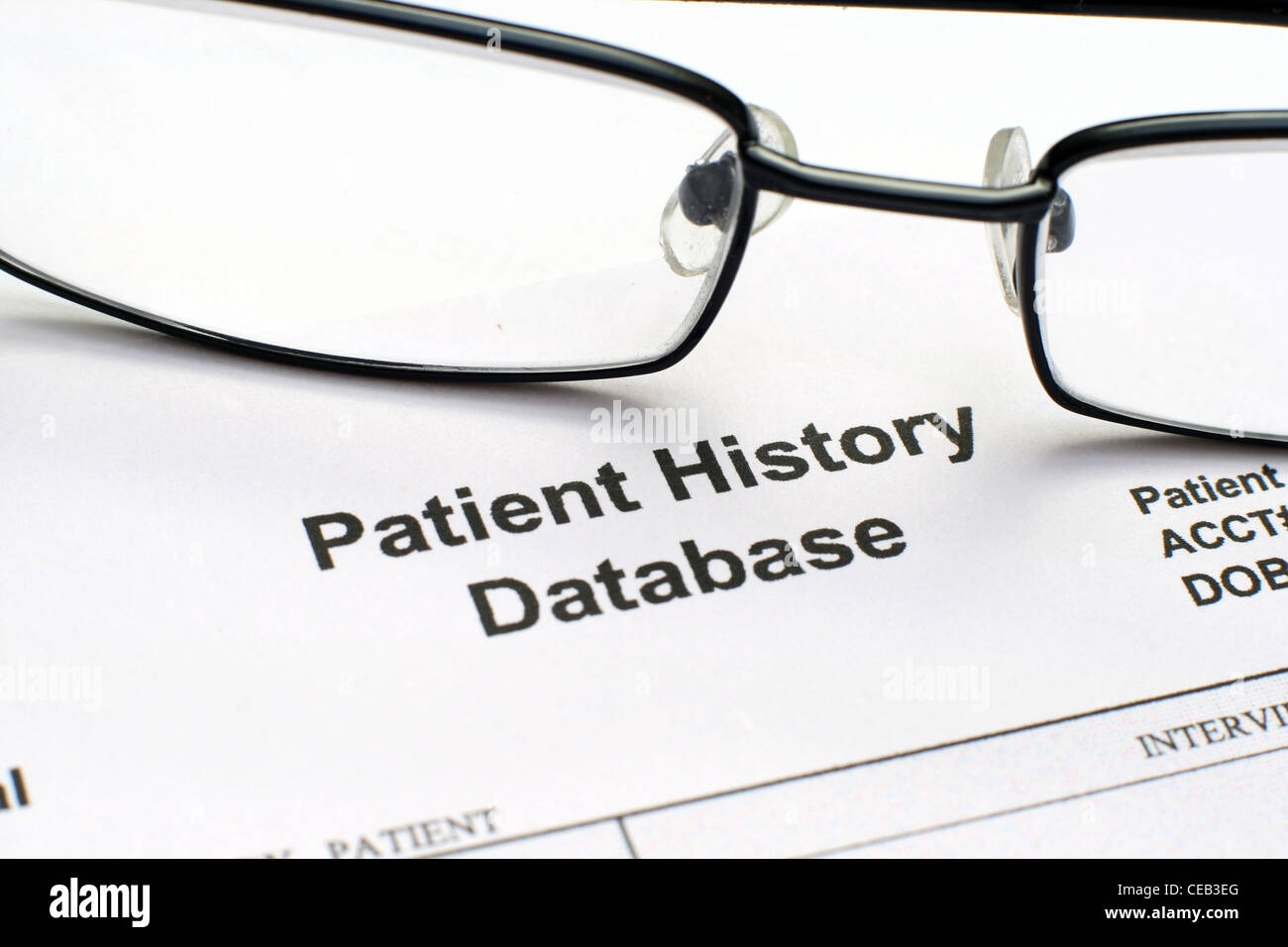 patient history database Stock Photo - Alamy