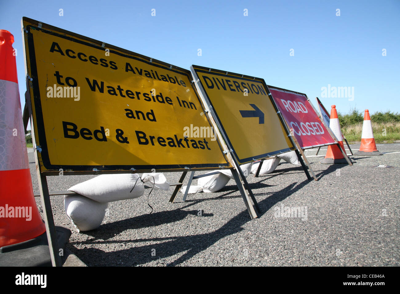 diversion signs during road works Stock Photo - Alamy diversion signs during road works Stock Photo - Alamy