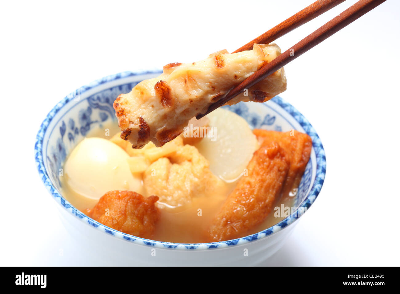 Oden , japanese food , on white background Stock Photo - Alamy