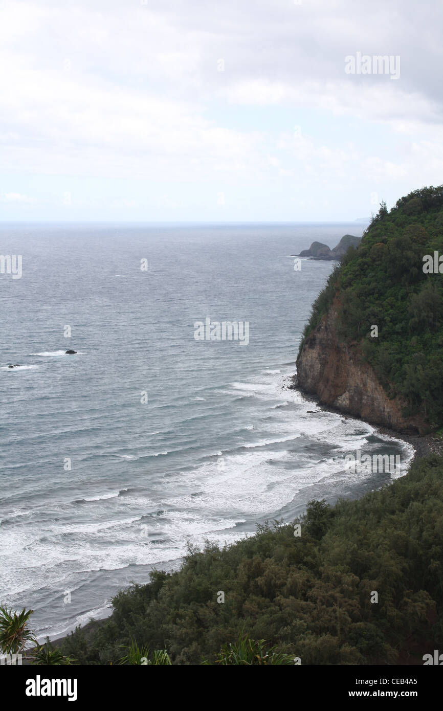 Pololu Cliff Lookout Hawaii Stock Photo - Alamy