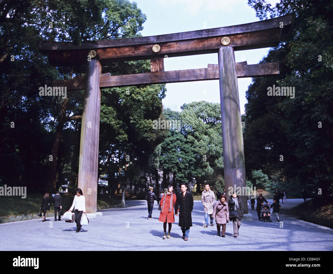 Gate to Meiji Shrine, Yoyogi Park, Tokyo, Japan Stock Photo - Alamy