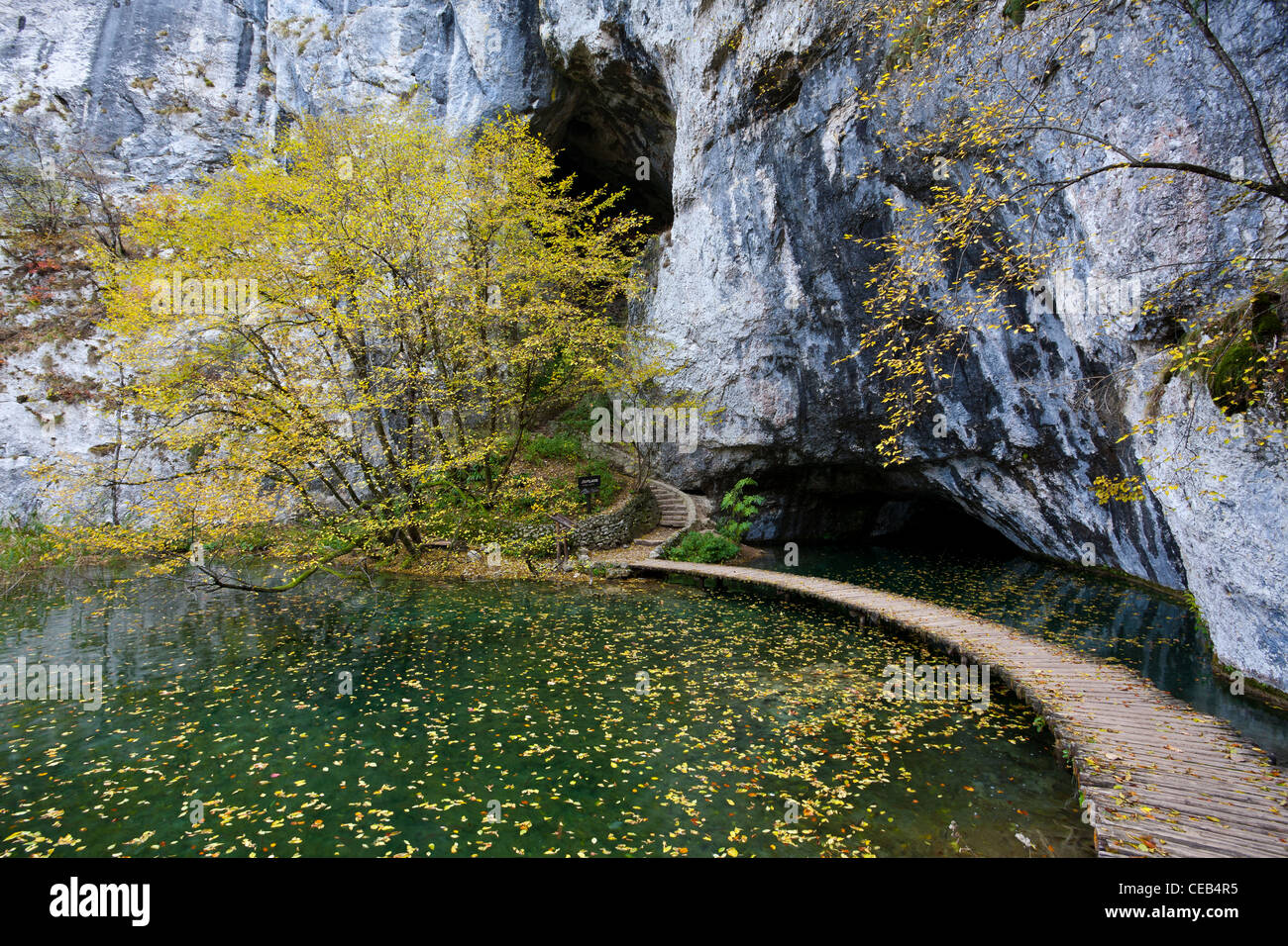 Cave entry in National Park Plitvicka Jezera, Croatia Stock Photo - Alamy