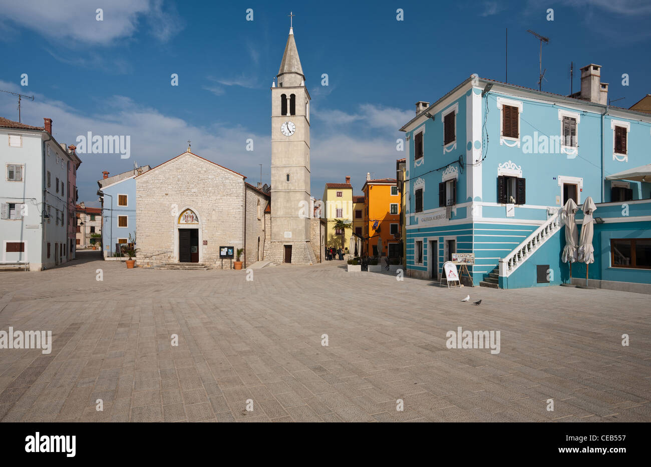 Town square in Fazana, Istria, Croatia Stock Photo - Alamy