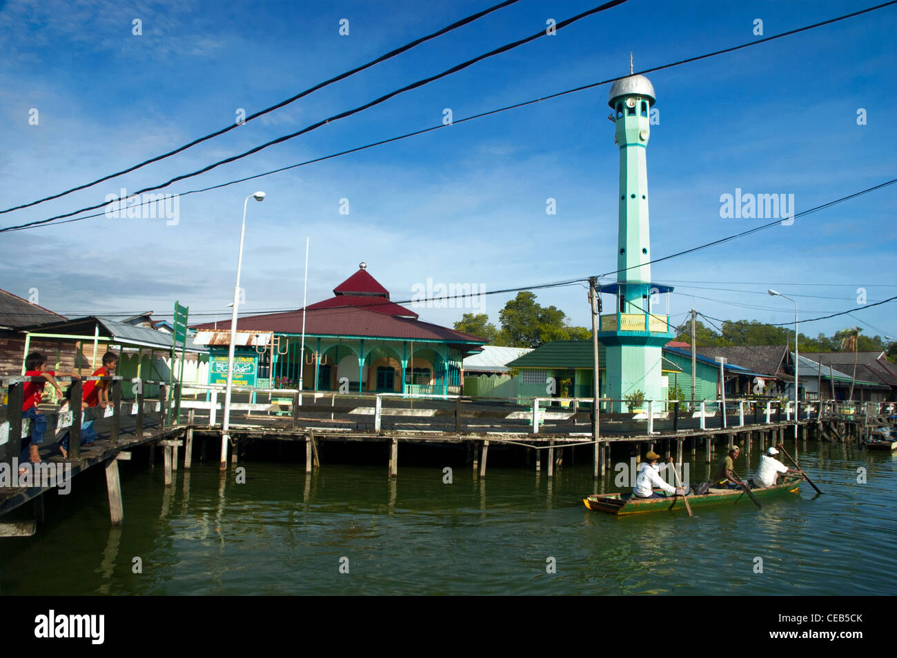 Mosque Al Misbah at Bontang Kuala, the floating mosque Stock Photo - Alamy