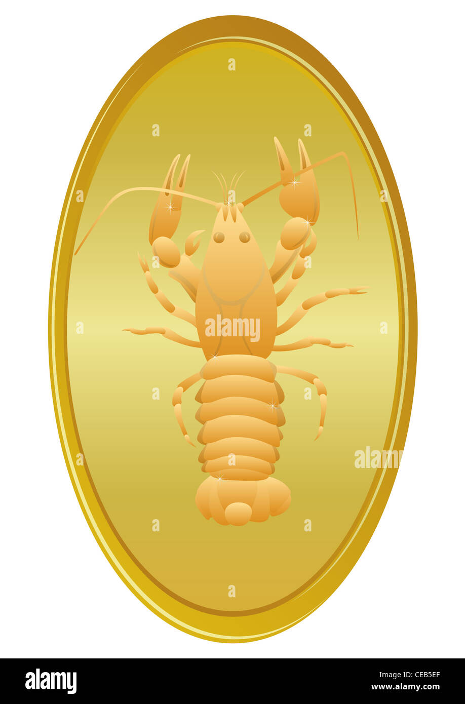 Golden cancer in the frame Stock Photo - Alamy