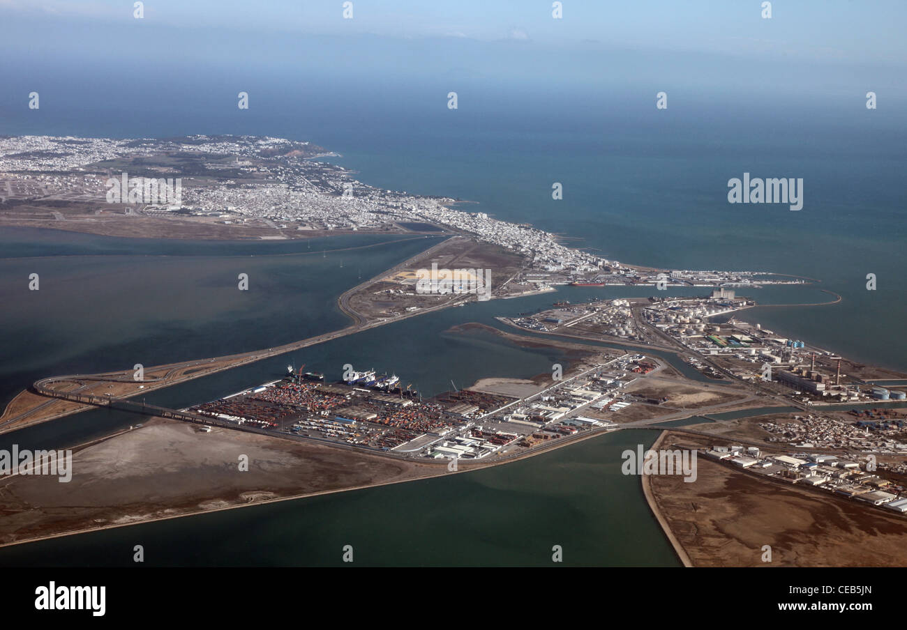Tunis industrial zone, aerial view Stock Photo - Alamy