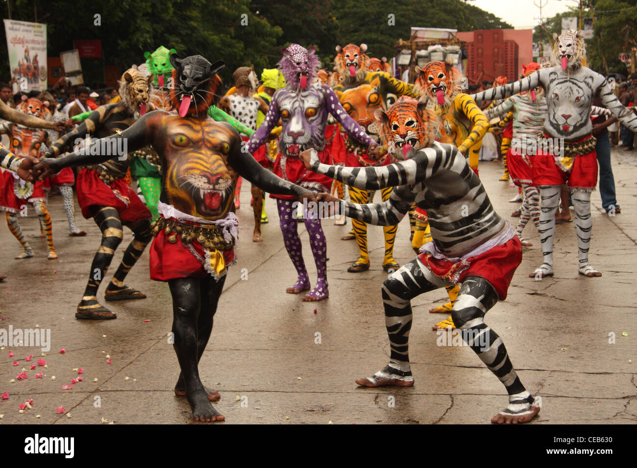 Pulikali, Thrissur, Kerala Stock Photo - Alamy