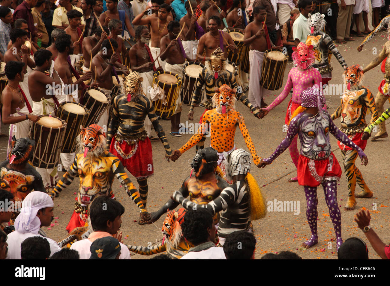 Pulikali, Thrissur, Kerala Stock Photo - Alamy