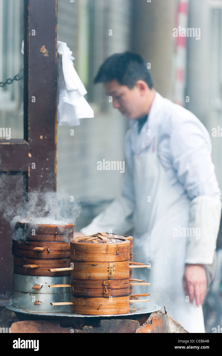 Street steam cooking, Beijing, China, Asia Stock Photo - Alamy