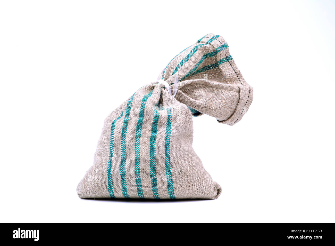 money bag with isolated on a white background Stock Photo - Alamy