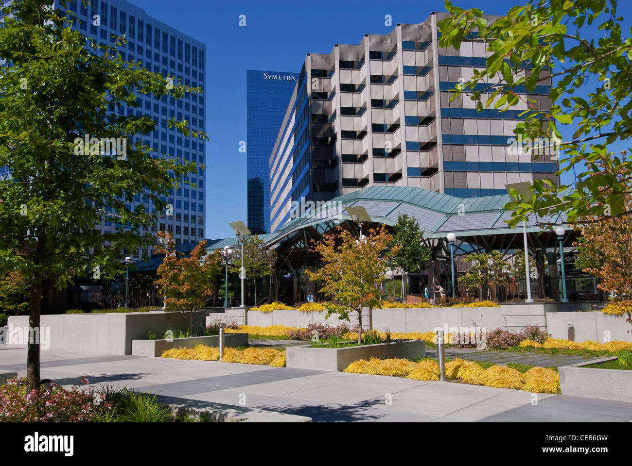 Downtown Office Buildings And Bellevue Transit Center Bellevue ...