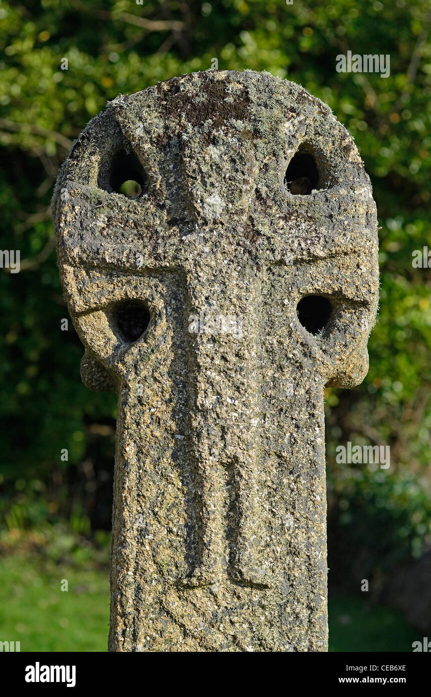 Celtic cross with human figure Stock Photo - Alamy