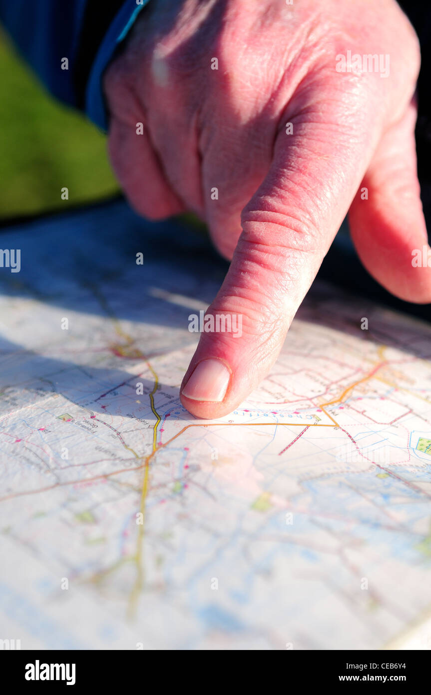 Map Reading Directions Stock Photo - Alamy