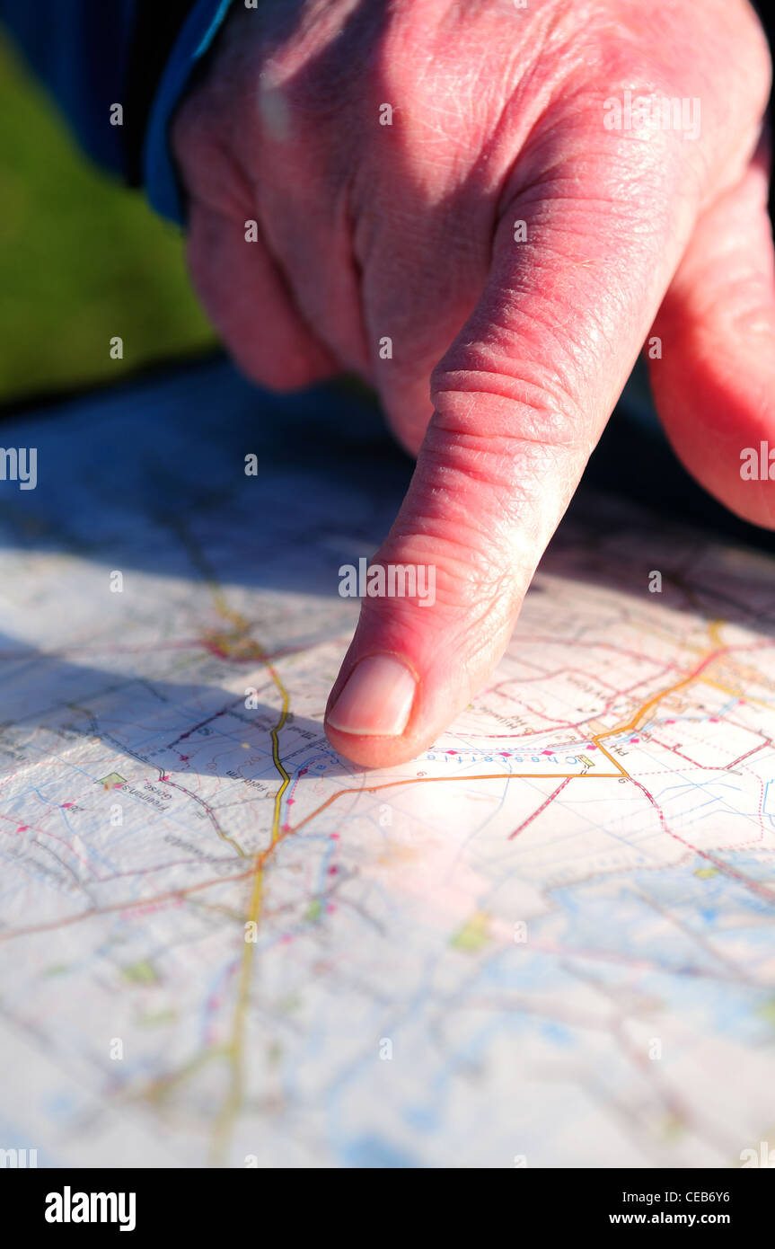 Map Reading Directions Stock Photo - Alamy
